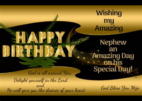 Birthday Wishes For Nephew Special Day Blessed Greetings African