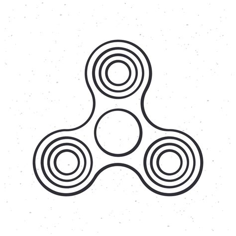 Hand Drawn Doodle Of Fidget Spinner Hand Toy For Increased Focus Stress Relief Popular Gadget