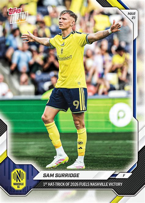 Sam Surridge 2026 Mls Topps Now® Card 16 Pr 320