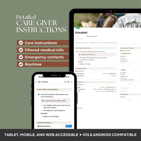 Caregiver Medical Planner Long Term Care Scheduler Chronic Illness