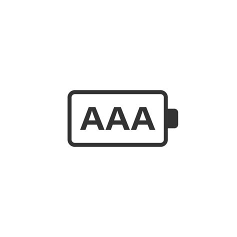 Aaa Battery Icon In Flat Style Power Level Vector Illustration On White Isolated Background
