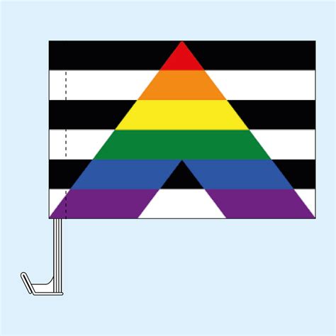 Straight Ally Pride Car Flag Flags And Flagpoles