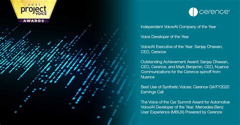 Cerence Inc On Linkedin Conversationalai Voice Cerence Projectvoice Wearecerence…