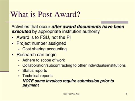 Ppt Post Award Processes And Effort Reporting Powerpoint Presentation