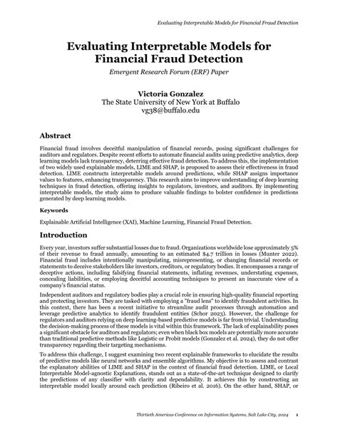 Pdf Evaluating Interpretable Models For Financial Fraud Detection