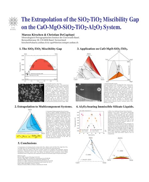 Pdf The Extrapolation Of The Sio2 Tio2 Miscibility Gap On The Cao Mgo