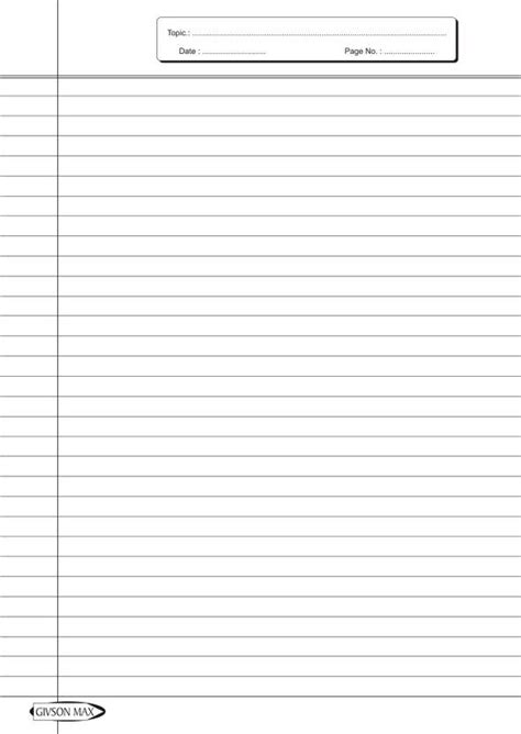 Givson Max 1 Single Side Ruled Sheets A 4 100 Gsm A4