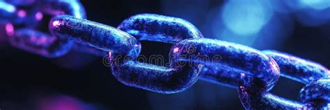 Interconnected Metal Links Strength Unity Connection Security And Teamwork Symbolized By A