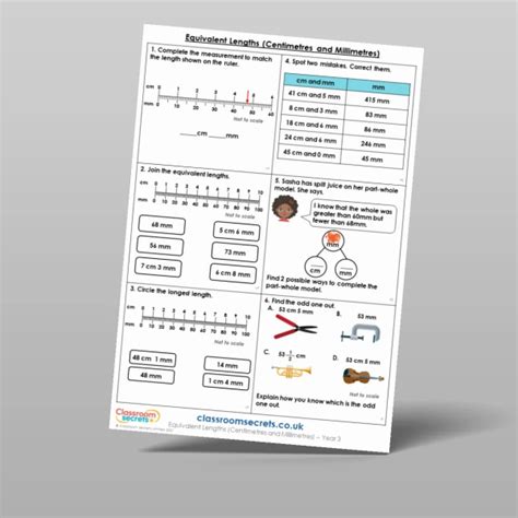 Year 3 Equivalent Lengths Centimetres And Millimetres Lesson Slides Resource Classroom Secrets