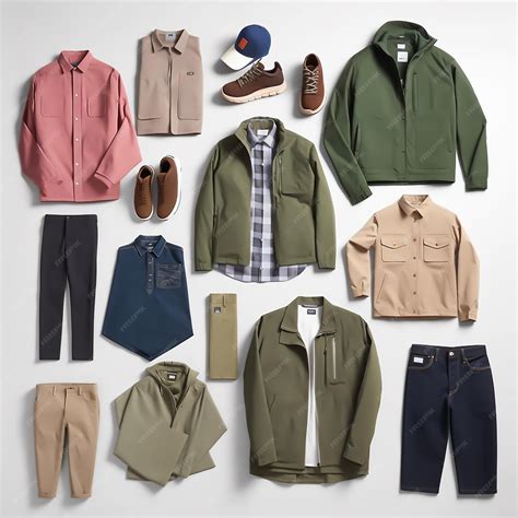 Premium Ai Image A Collection Of Mens Clothing Including A Jacket