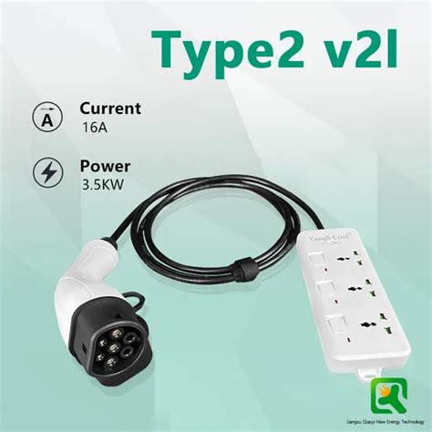 35kw Type2 V2ldischarge Customized Ev Connectors Outdoor Camping Ev
