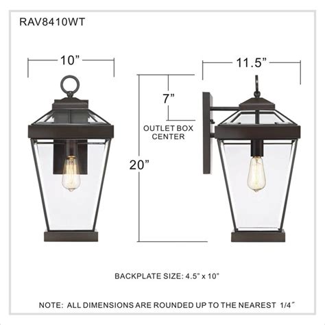 Quoizel Ravine 1 Light 20 In Western Bronze Outdoor Wall Light At