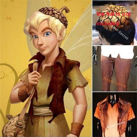 P199 Terrence Fairy Pixie Hollow Full Set Shirt Vest Hat Pants Belt