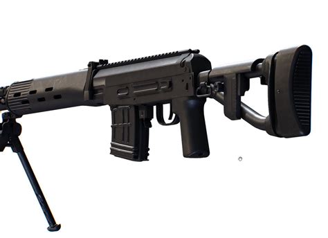 3d Model Dragun Sniper Rifle Svdm Vr Ar Low Poly Cgtrader