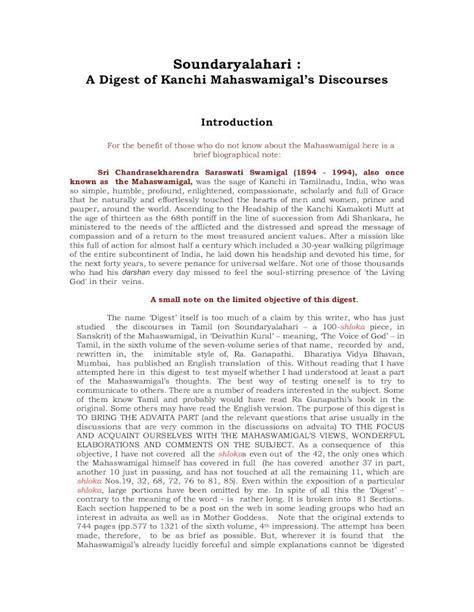 Pdf Soundaryalahari Paramacharya Discourse Engish Translation Dokumen Tips