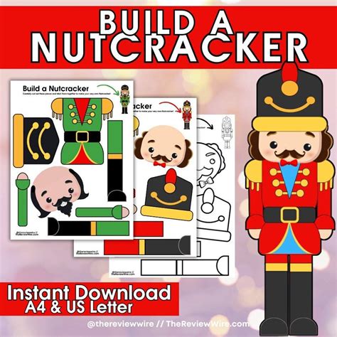 Build A Nutcracker Printable Christmas Diy Nutcracker Decoration