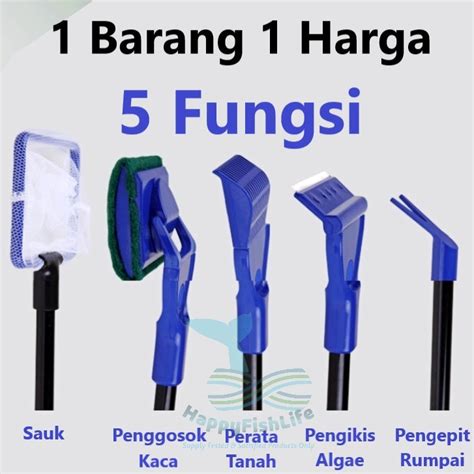 5 In 1 Aquarium Cleaning Kit Fish Tank Brush Gravel Algae Cleaner Fish