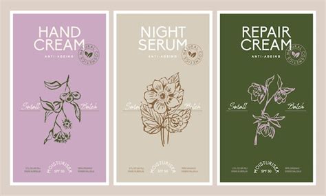 Premium Vector Vector Modern Cosmetics Packaging Label Design Templates