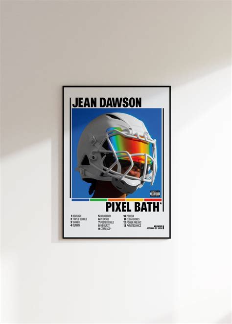 Jean Dawson Pixel Bath Album Poster V4 Art Print Music Poster Custom Ts Room