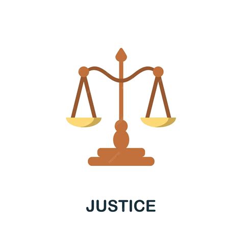 Premium Vector Justice Icon Simple Element From Core Values