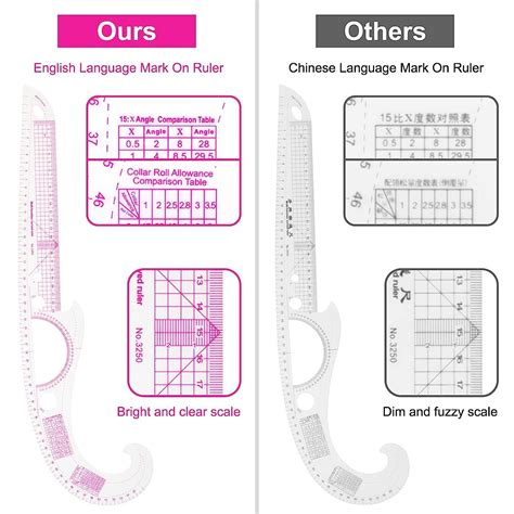 13pcs Styling Sewing French Curve Ruler Set Dress Makers Tailors Pattern Making Ruler For