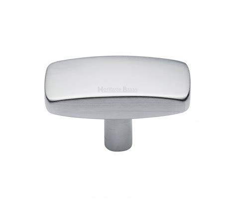 Heritage Brass C3384 Rectangular Cabinet Knobs Satin Chrome Cabinet Hardware From Handles 4