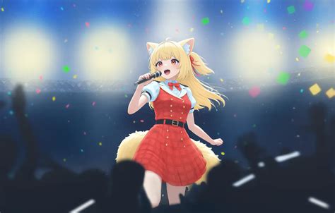 Wallpaper Girl Scene Anime Sings Cloth Vrchat For Mobile And