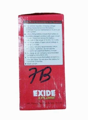 Exide Xplore 12xl7b B Bike Battery 48 Months Capacity 7 Ah At Rs 1300 In Kolkata