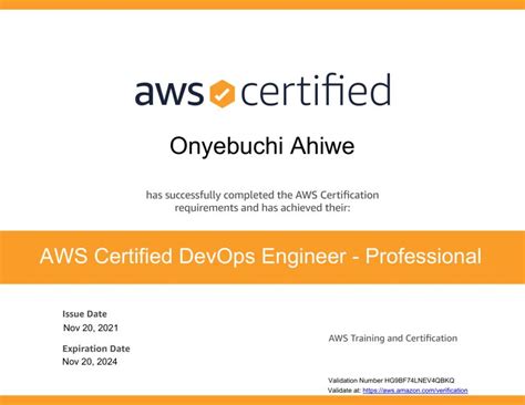 Aws Cloud Awscertified Cloudcertification Devops Devopsengineer Onyebuchi Valentine