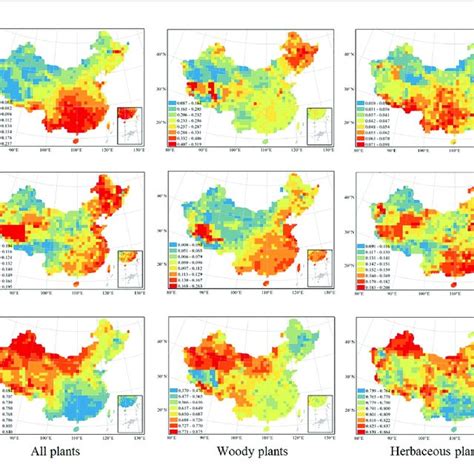 Spatial Patterns In Proportions Of Angiosperm Species With Different Download Scientific