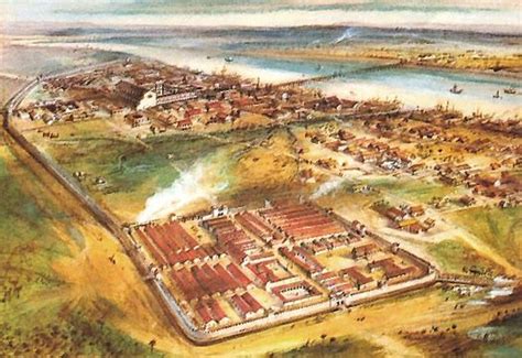 A Recreation Of Roman Londinium Showing The Legionary Fort Lower