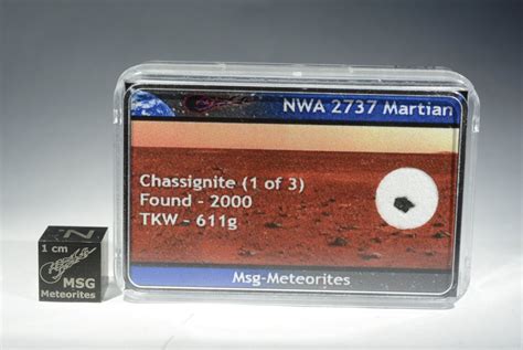 Nwa 2737 Martian Chassignite Micro Meteorite Part Slice 14 Msg