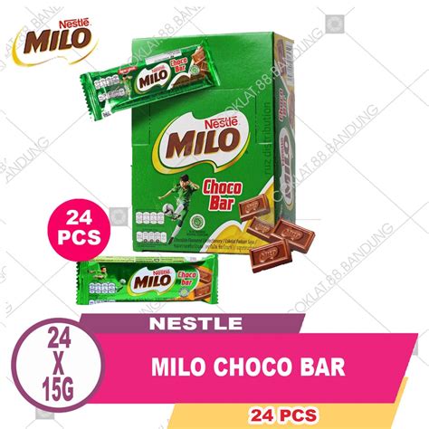 Milo Choco Bar 1 Box Contains 24 Pcs X 15 Gr Malaysia Chocolate Nestle Milo Chocolate Mini 15