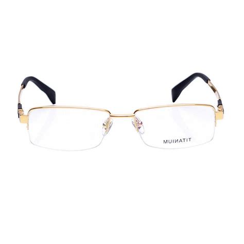 Titanium Eyeglass Frames Half Rimless Men‘s Spectacle Frame