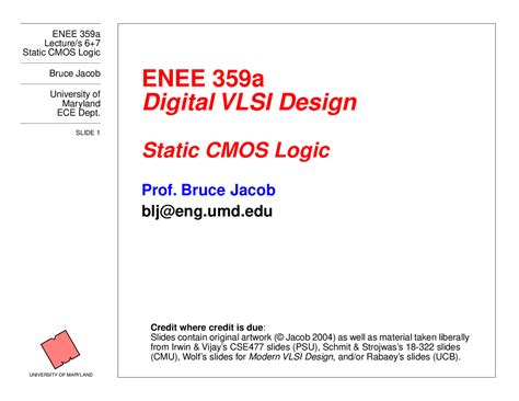 Overview Of General Complementary Logic Design Enee 359 Docsity