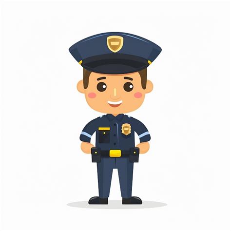 경찰 터 일러스트레이션 경찰관 경찰 법 보안 유니폼 순찰 집행 프리미엄 Ai 생성 벡터