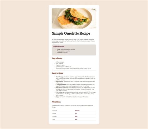 Frontend Mentor Recipe Page Component Using React Coding Challenge Solution