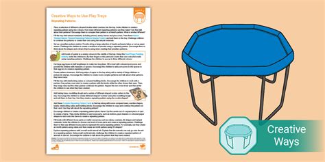 Eyfs Ages 3 5 Ways To Use Play Trays Repeating Patterns