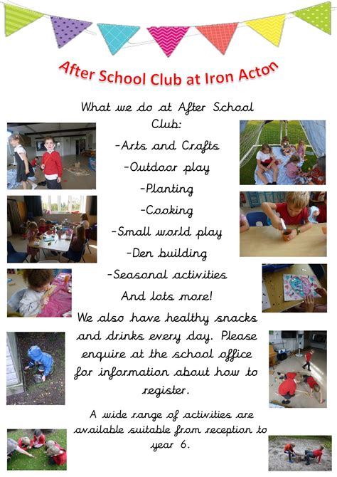 After School Club Leaflet1 Iron Acton