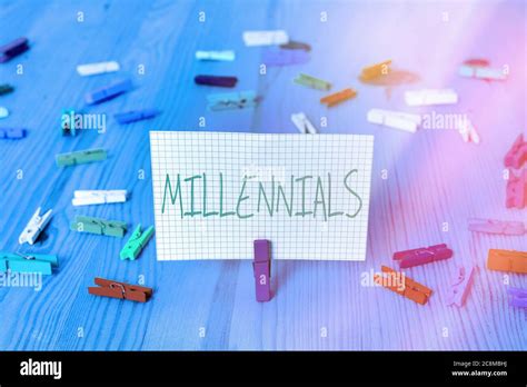 Conceptual Hand Writing Showing Millennials Concept Meaning An