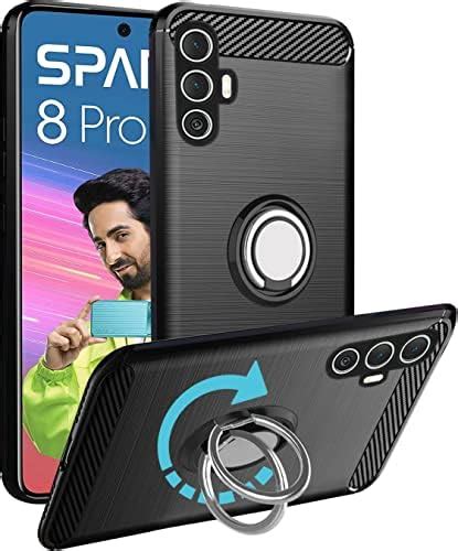 Unistuff Back Case Cover For Tecno Spark 8 Pro Ring Stand Premium