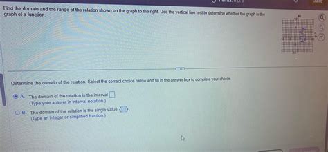 solved find the domain and the range of the relation shown