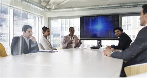 Business People Talking In Conference Room Meeting Stock Image F028