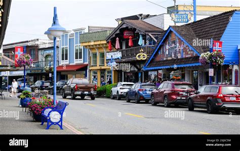 Poulsbo Wa Usa July 15 2024 Downtown Puolsbo Washington Front