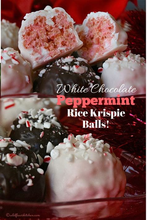 White Chocolate Peppermint Rice Krispie Balls Wildflours Cottage Kitchen