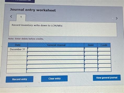 Solved Required 1 A Complete The Table Column Write Down