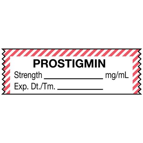 Anesthesia Tape Prostigmin Mgml 1 12 X 12 United Ad Label