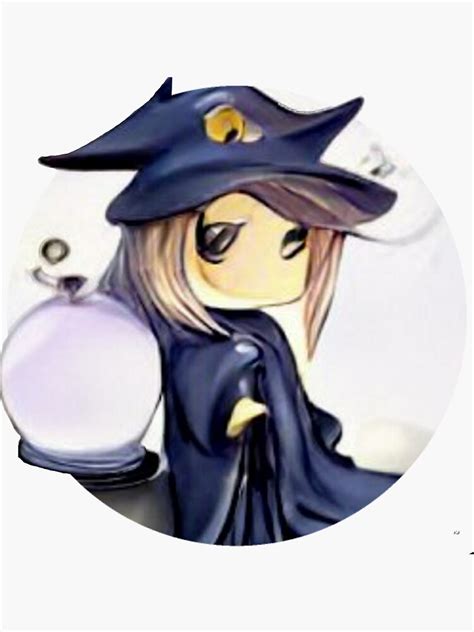 Chibi Wizard With Crystal Ball Sticker For Sale By Astralowelle
