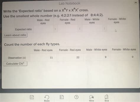 Solved Lab Notebook Write The Expected Ratio Based On A