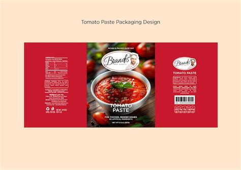 Premium Vector Modern Tomato Paste Label Design In Editable Eps
